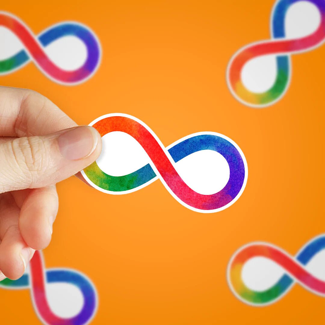 Neurodiversity Symbol Sticker, Infinity Symbol, Neurodiversity ...