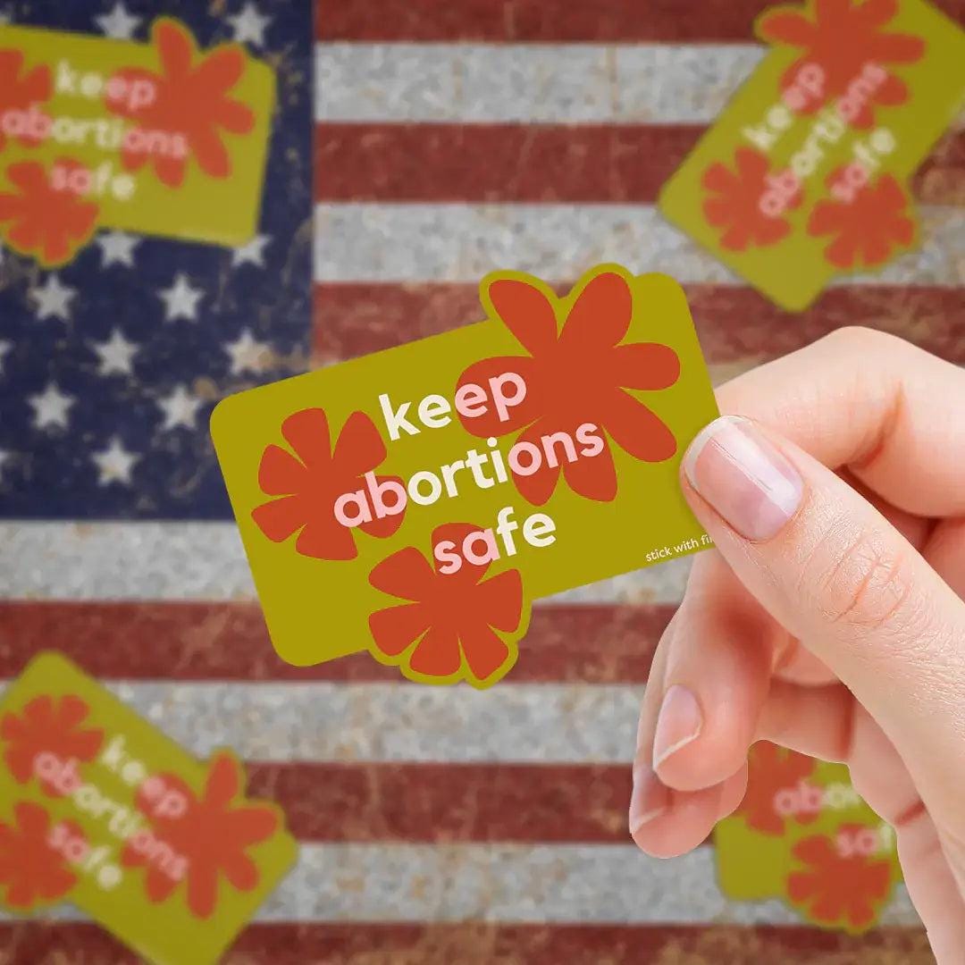 Keep Abortions Safe Sticker - Pro Choice Vinyl Decal - Reproductive ...