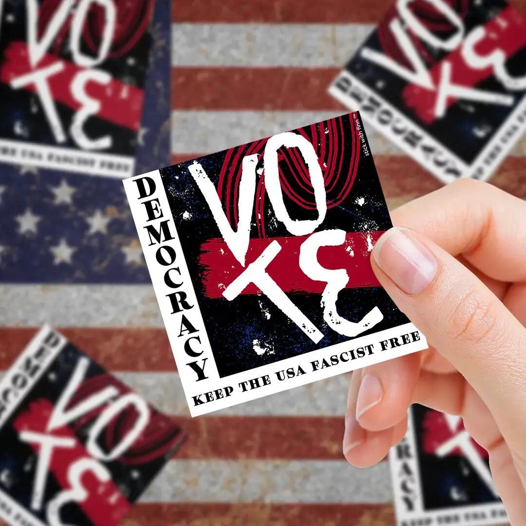 Keep the USA Fascist Free Sticker - Pro Democracy Vinyl Decal - Voting ...