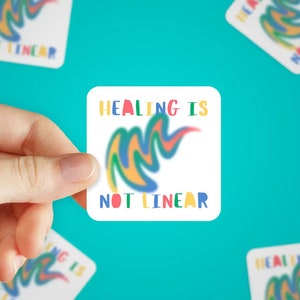 Healing is Not Linear Sticker, Water Bottle Sticker, Mental Health ...