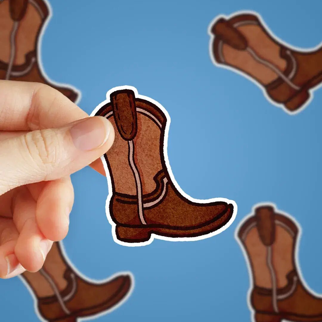 Cowboy Boot Sticker, Western Sticker, Vinyl Sticker, Country Style ...