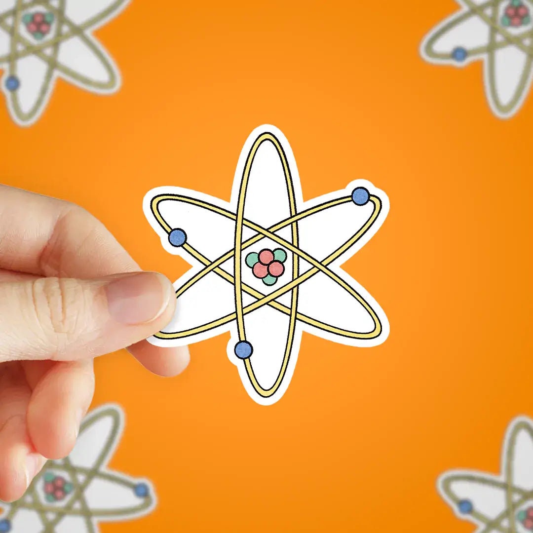 Atom Sticker, Chemistry, Science Sticker, Waterproof Decal, Water ...