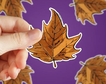 Maple Fall Leaf Sticker (waterproof) - Etsy