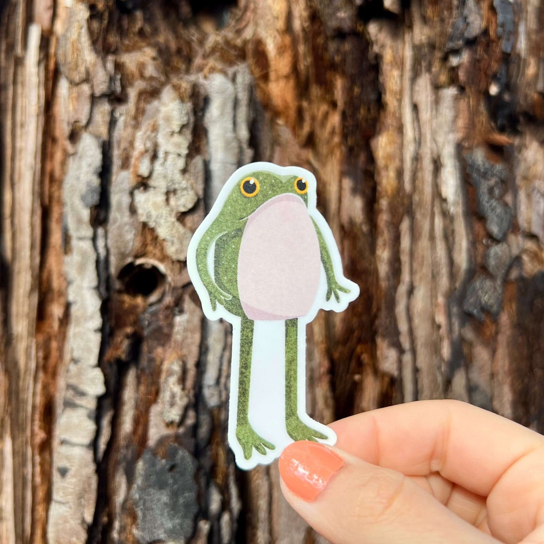 Frogson Frog Sticker, Cute, Premium Matte Vinyl, Waterproof ...