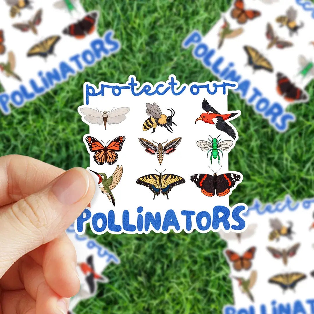 Protect Our Pollinators Sticker, Environmental Sticker, Eco-friendly ...