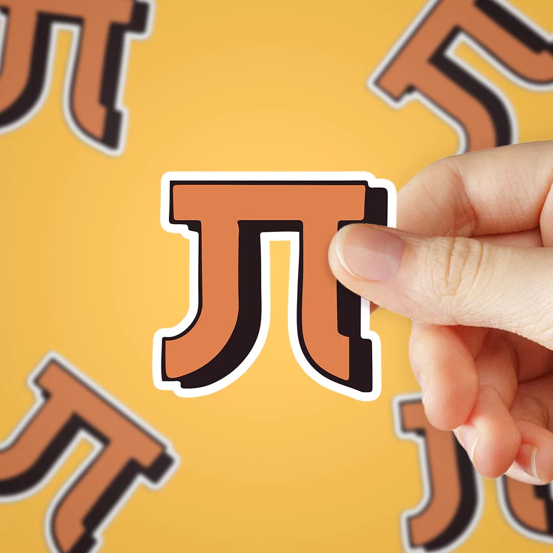 Pi Symbol Sticker | Cute Waterproof Vinyl Decal for Laptops, Water ...