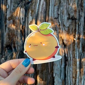 Happy Cute Orange Sticker | Cute Waterproof Vinyl Decal for Laptops ...
