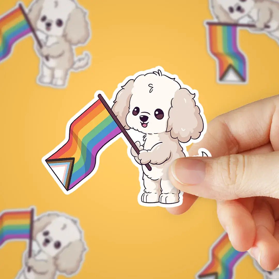 Finn & Progress Pride Flag Sticker, Pride, Trans Rights, Vinyl Sticker ...