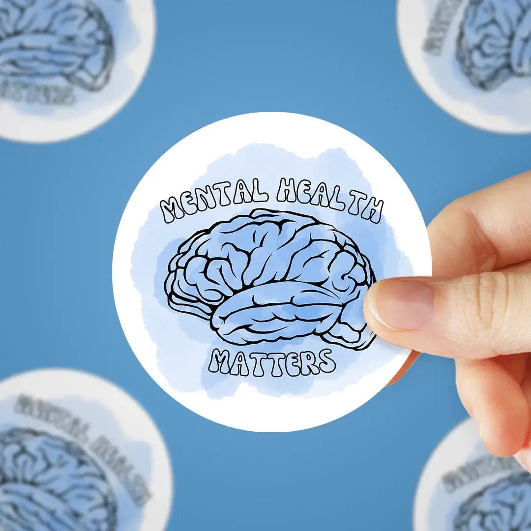 Mental Health Matters Sticker, Water Bottle Sticker, Mental Health ...