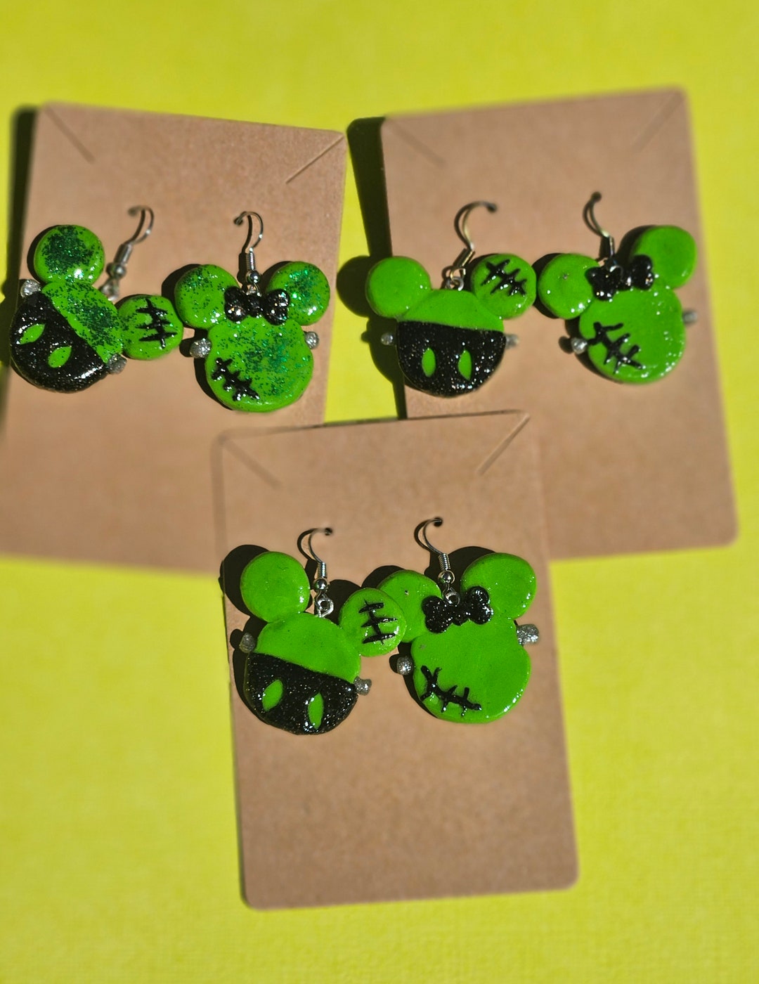 Mickey and Minnie Frankenstein Earrings - Etsy