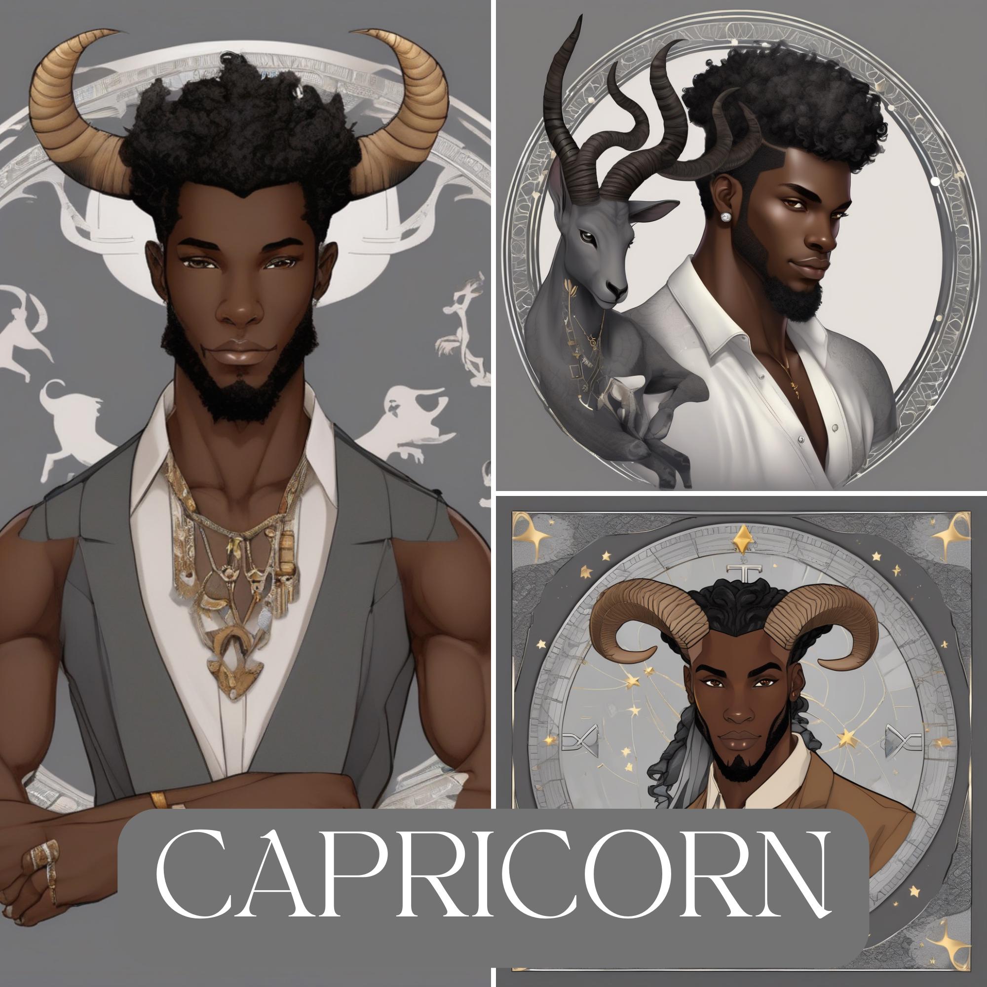 Afro American Male Zodiac PNG: 36 Astrology Graphics (canva Editable ...
