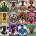 Afro American Male Zodiac PNG: 36 Astrology Graphics (canva Editable ...