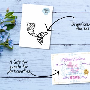 Birthday Game Bundle Mermaid Theme Idea Cute Mermaid Souvenir for ...