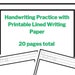 Handwriting Practice With Printable Lined Writing Paper | Printable ...