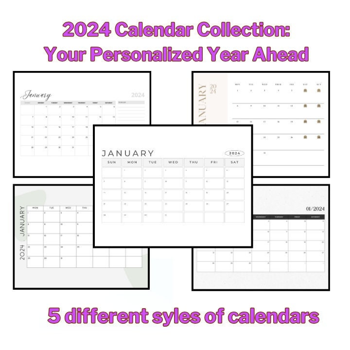 Essential 2024 Companion: the 12-month Calendar Bundle - Etsy