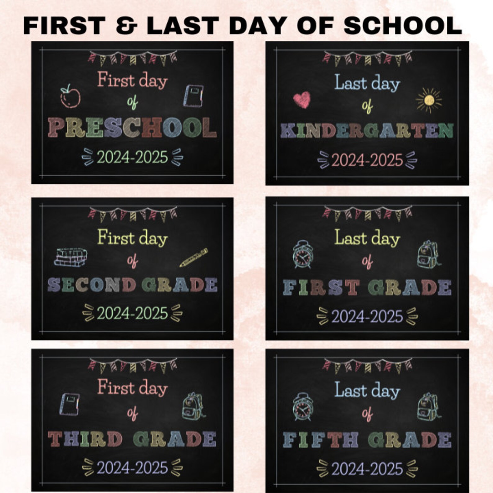 First Day of School DIGITAL DOWNLOAD| Back to School Sign Template ...