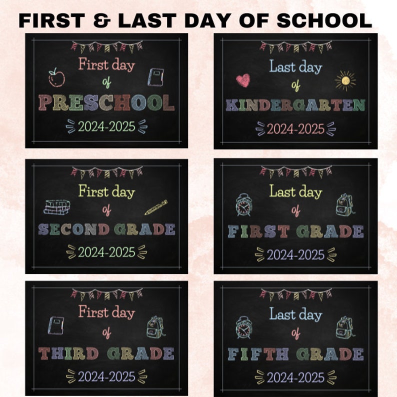 First Day of School DIGITAL DOWNLOAD| Back to School Sign Template ...