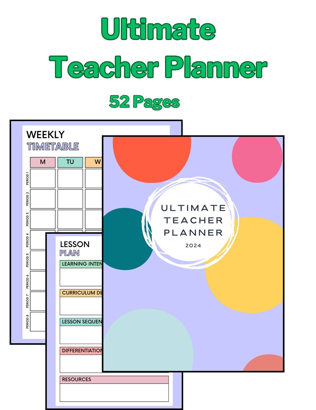 Ultimate Teacher Planner: 2024 School Year - 52 Pages - Etsy