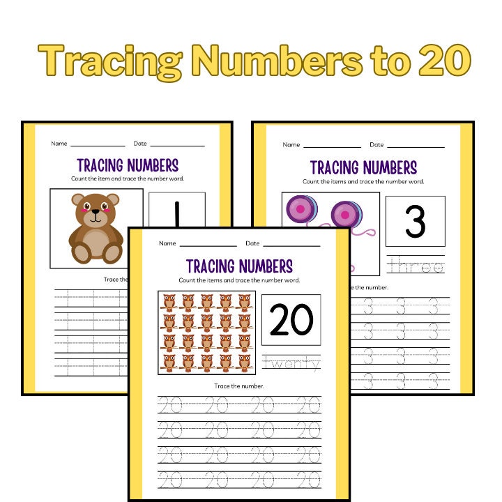 Preschool Numbers Workbook | Printable Worksheets | Homeschool ...