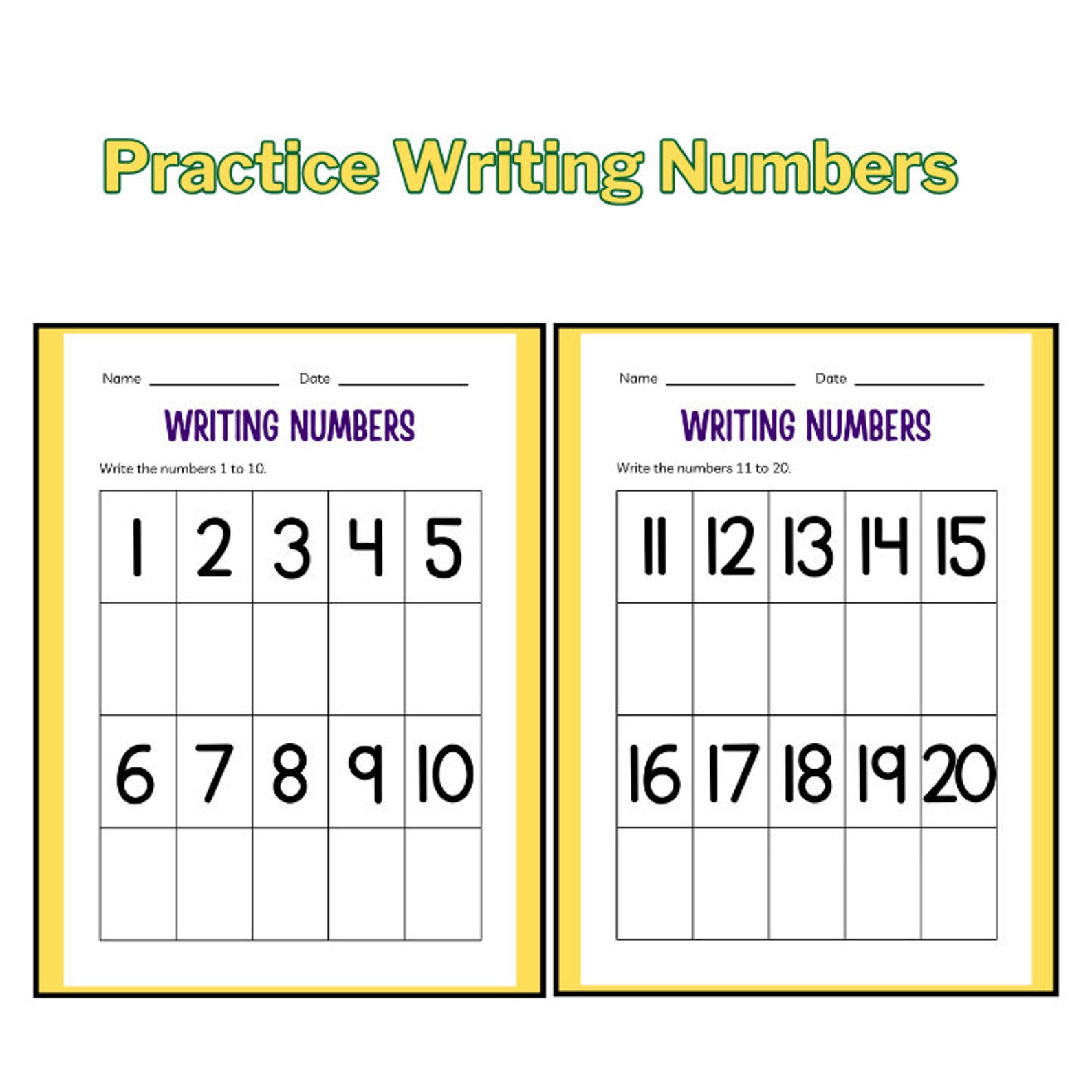 Preschool Numbers Workbook | Printable Worksheets | Homeschool ...