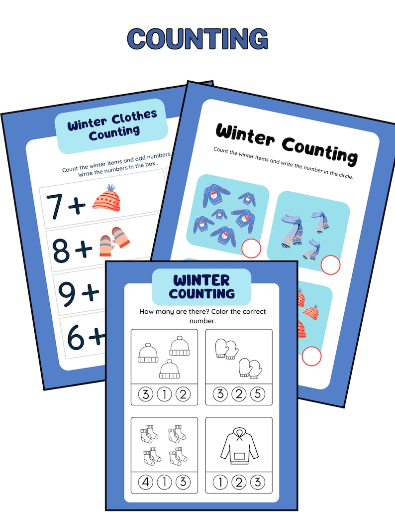 Winter-themed Preschool Activity Bundle - 52 Pages | Printable ...