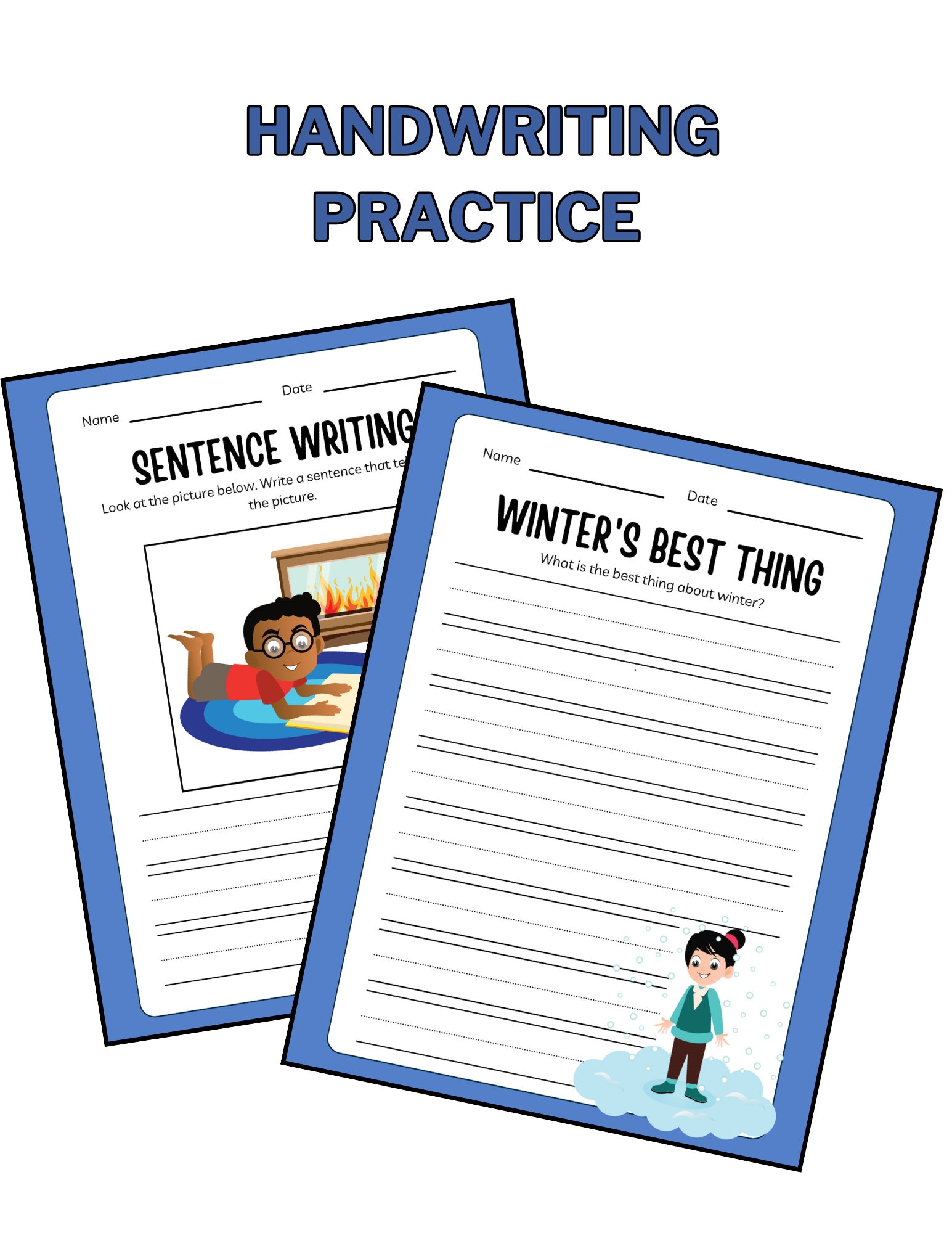 Winter-themed Preschool Activity Bundle 52 Pages Printable Worksheets ...