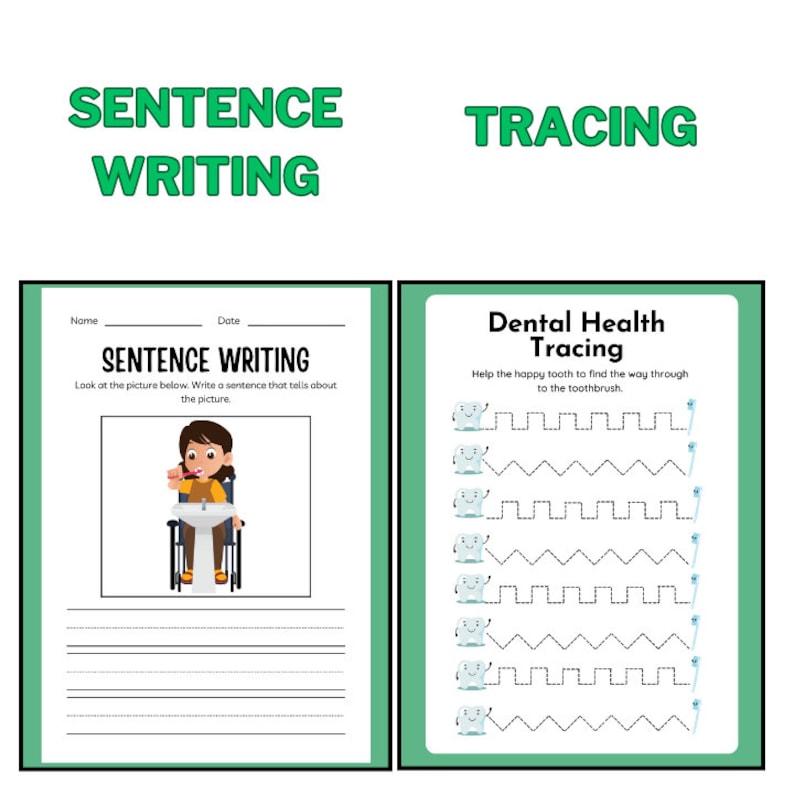 Dental Health Activities for Preschool I Printable Worksheets I Dental ...
