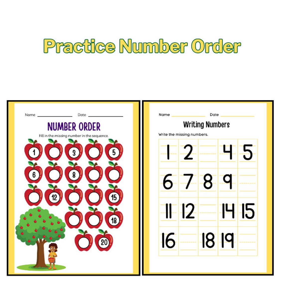 Preschool Numbers Workbook | Printable Worksheets | Homeschool ...
