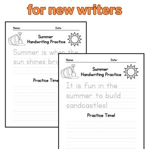 Seasonal Writing Practice | Printable Worksheets | Homeschool | Tracing ...