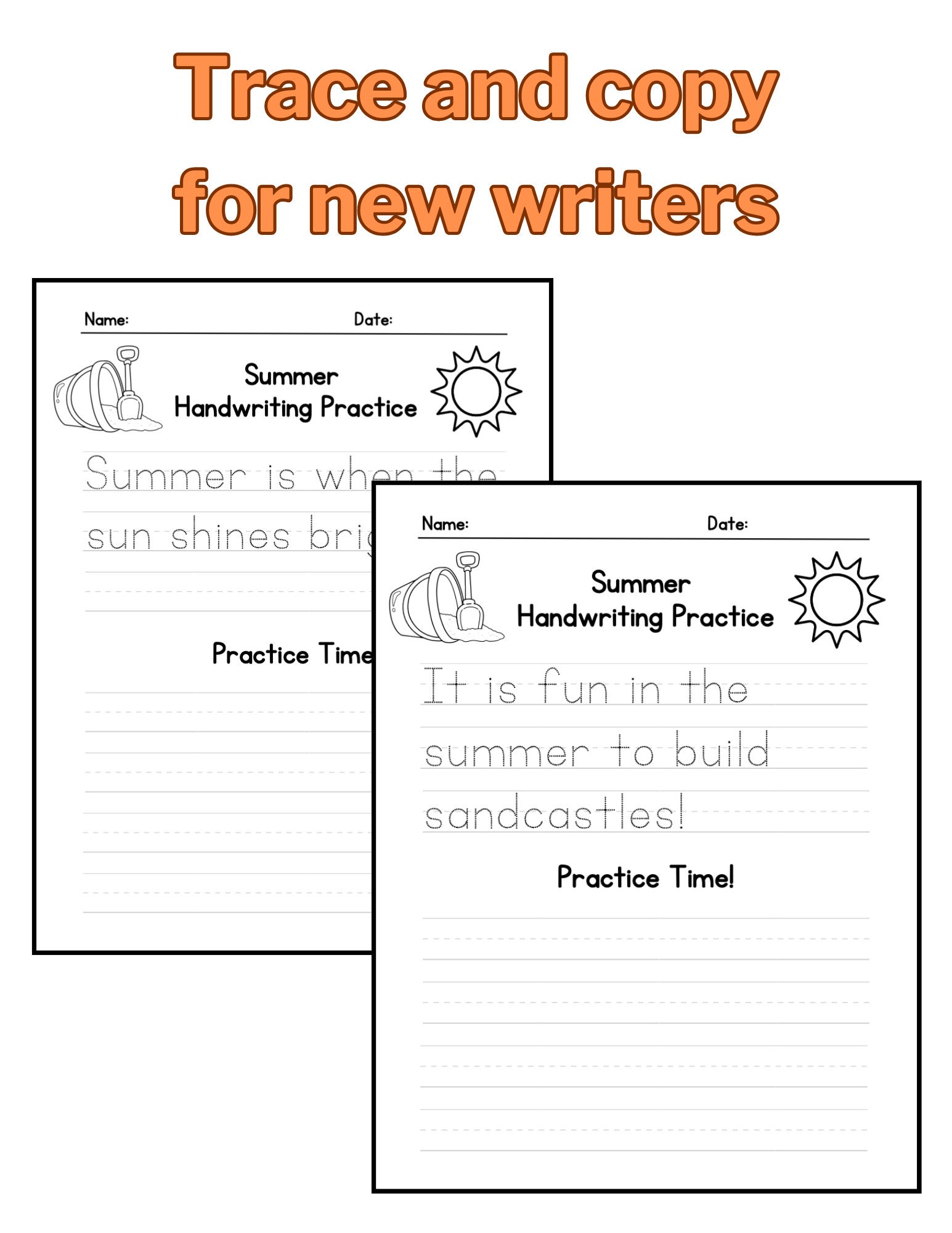 Seasonal Writing Practice | Printable Worksheets | Homeschool | Tracing ...