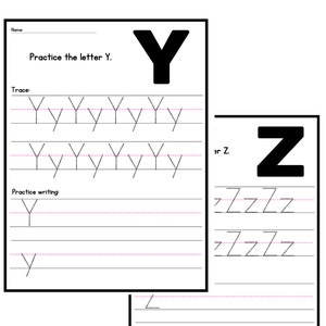 Alphabet Tracing and Handwriting Practice | Printable Worksheets ...