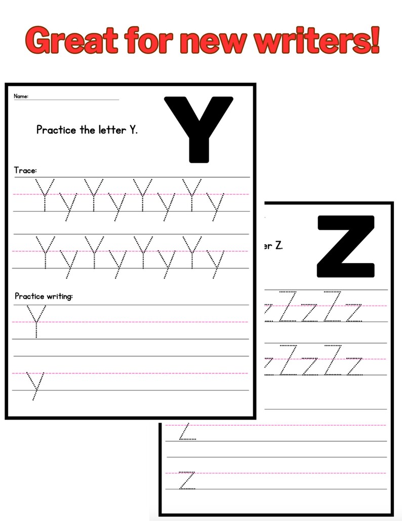 Alphabet Tracing and Handwriting Practice | Printable Worksheets ...