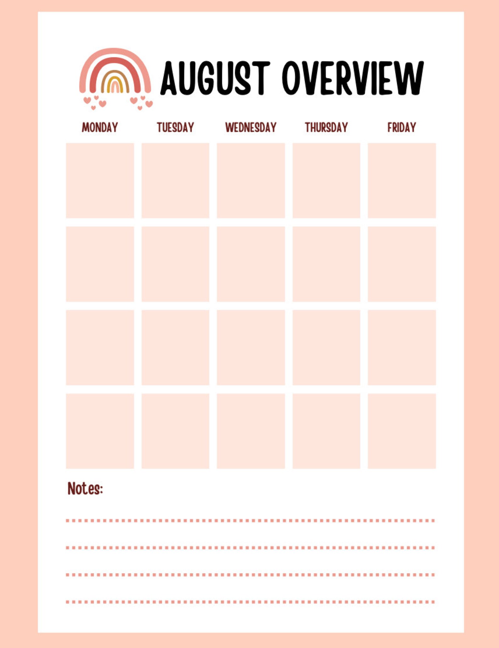 Teacher Planner and Monthly Overview - Etsy