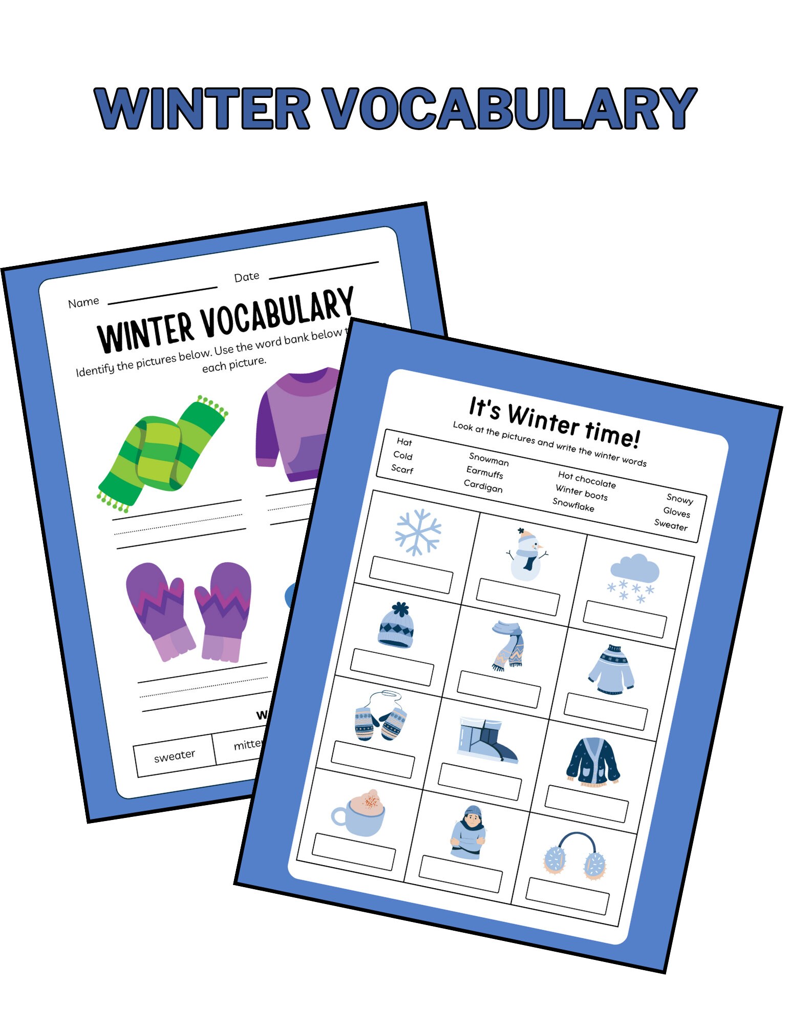 Winter-themed Preschool Activity Bundle - 52 Pages | Printable ...