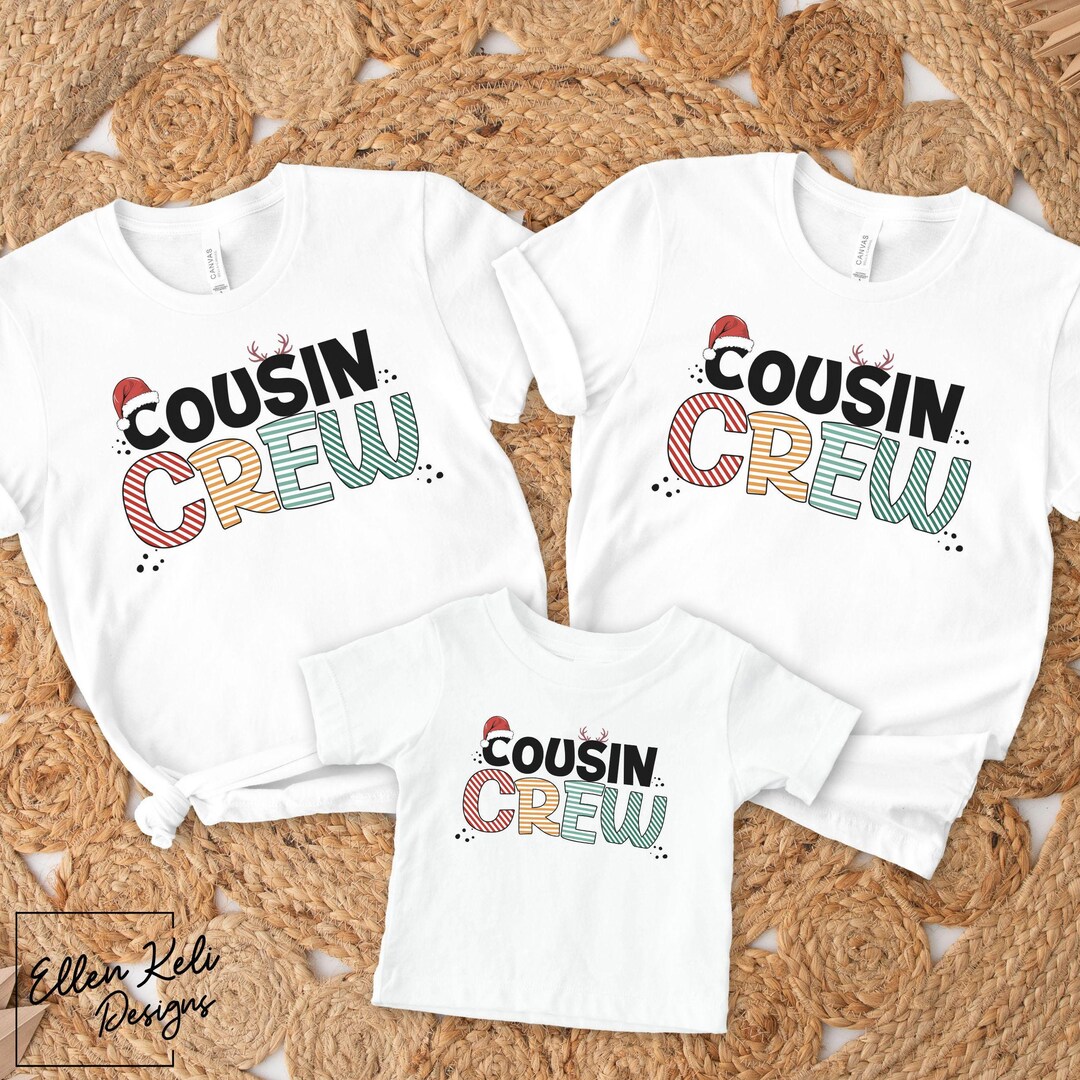 Cousin Crew Family Matching Christmas Shirt, Cousin Announcement Kids Sweatshirt, New to the ...