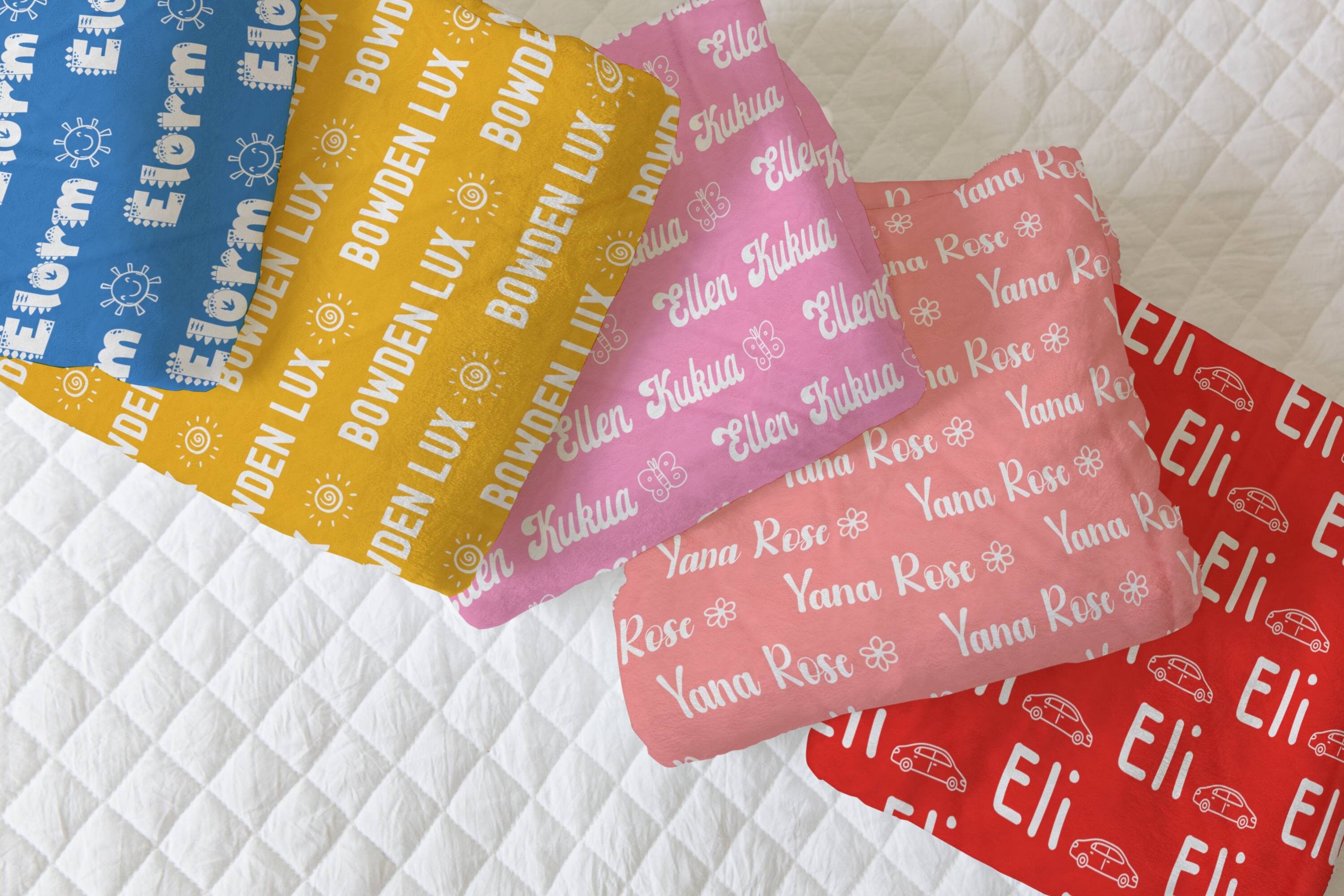 Custom Kids Name Blanket, Personalized Baby Name Plush Blanket ...