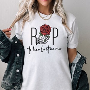 RIP Single Life Shirt, Gothic Bachelorette Party Shirts, Bridal Party ...