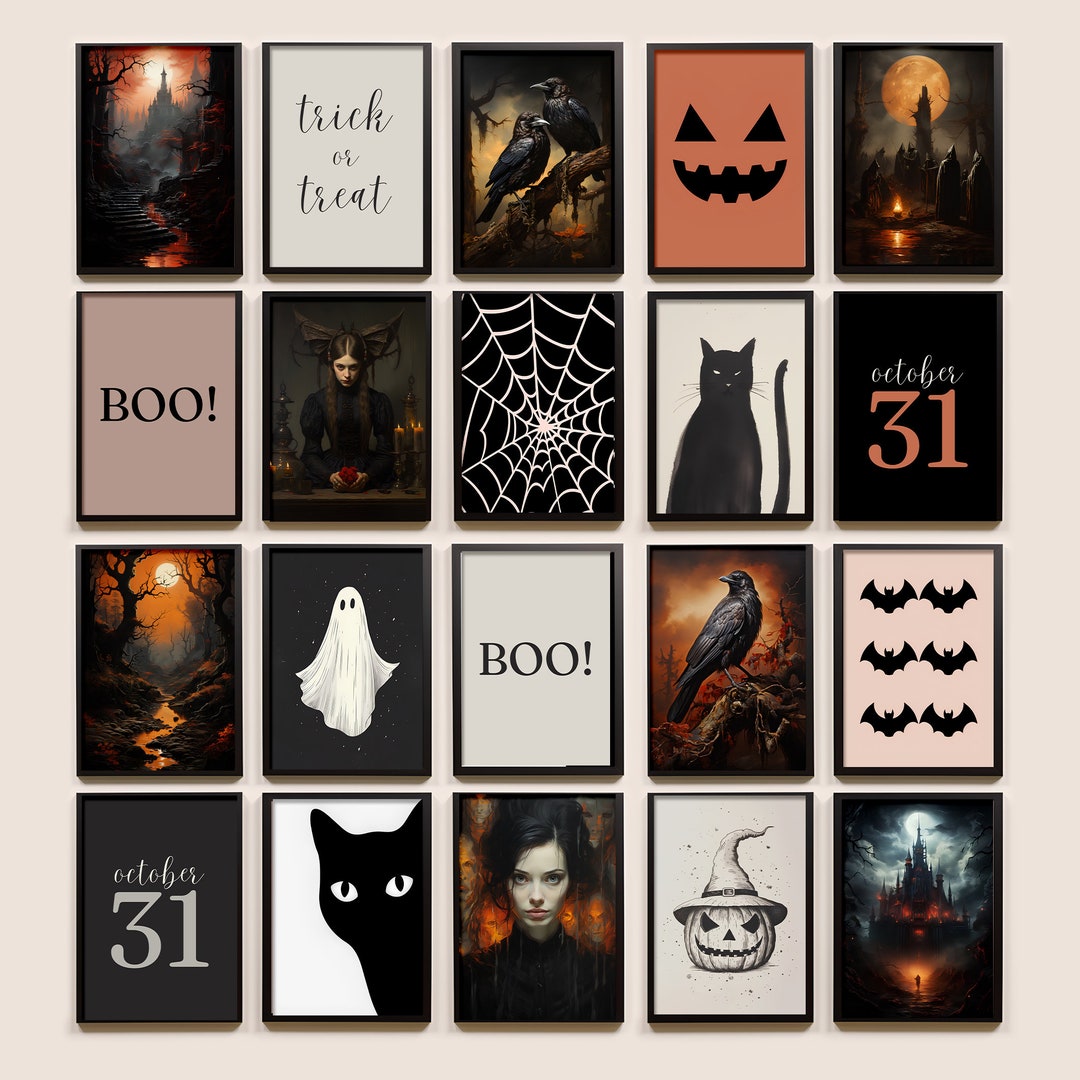 Halloween Mega Bundle, Halloween Set of 20 Prints, Halloween Poster ...
