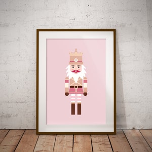 Pink Nutcracker Christmas Print: Holiday Decor (digital Download) - Etsy