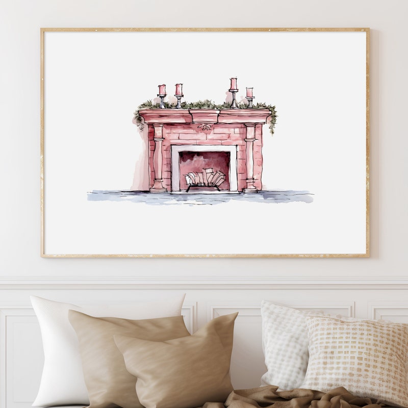Fireplace Poster - Etsy