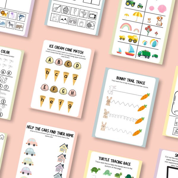 Preschool Workbook - Etsy