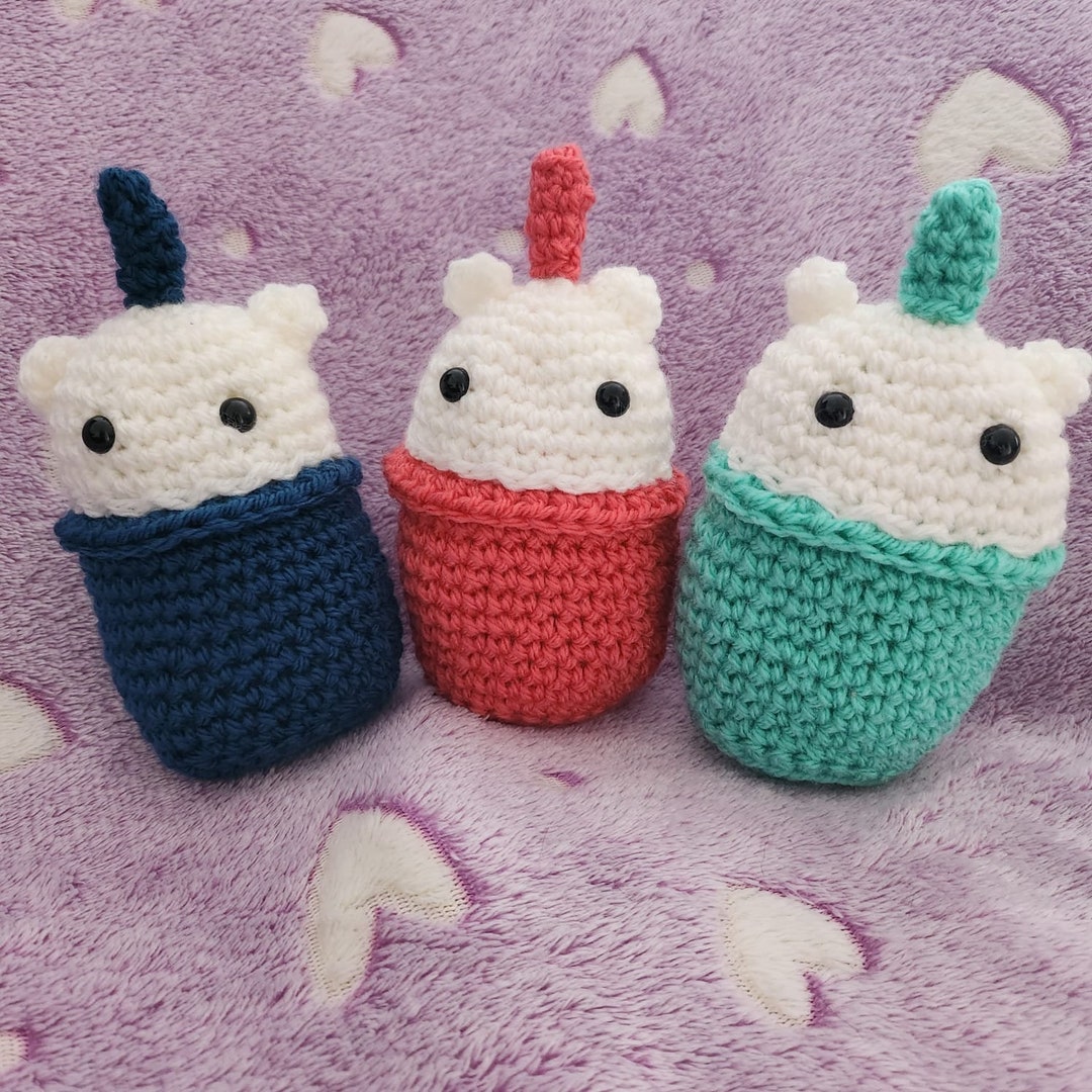 Kawaii Cat Milkshake Amigurumi Fluffy Cute Plush Christmas - Etsy