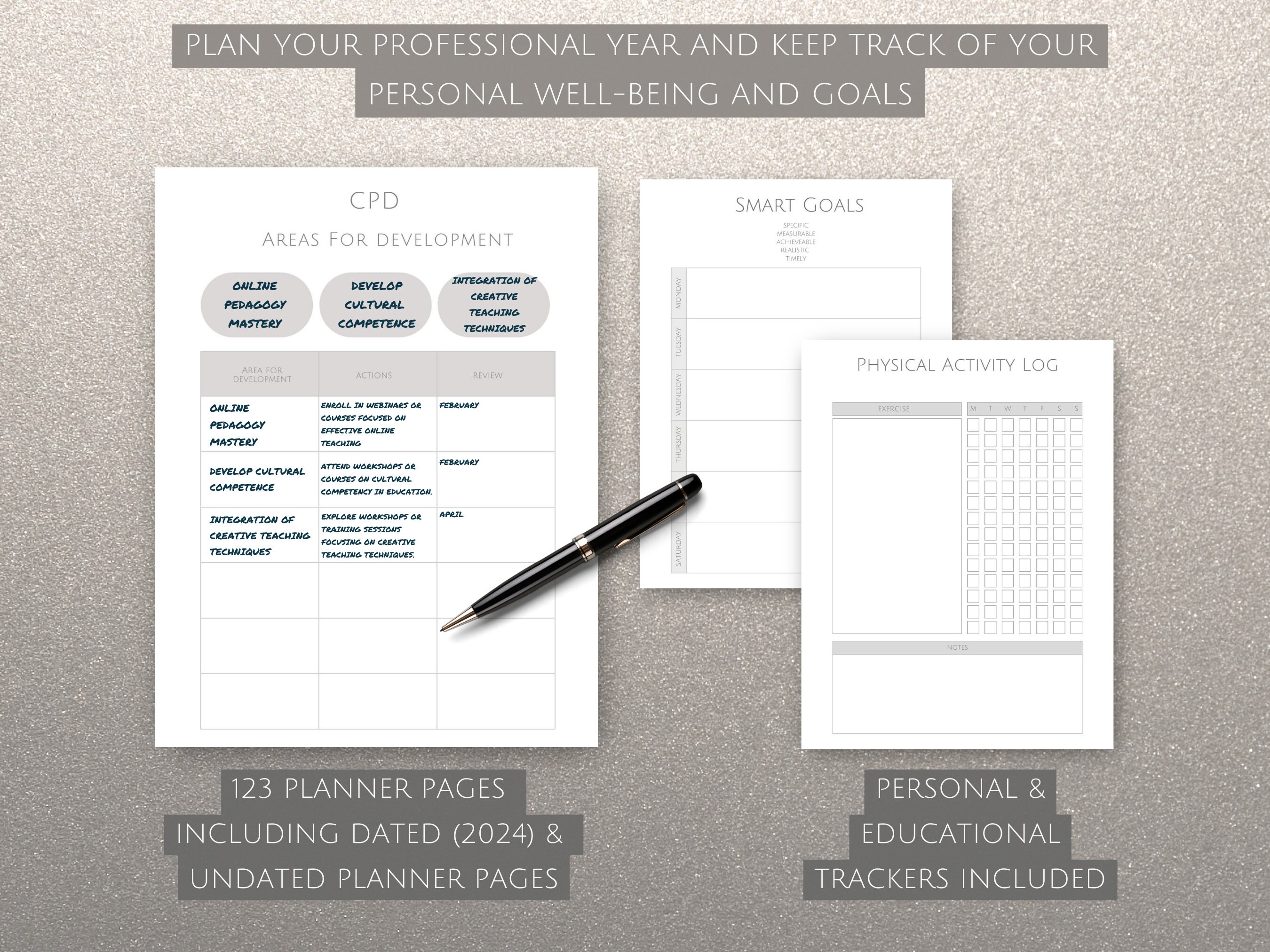 Teacher Planner Printable Digital Teaching Plan Kit Lesson Plan Book ...