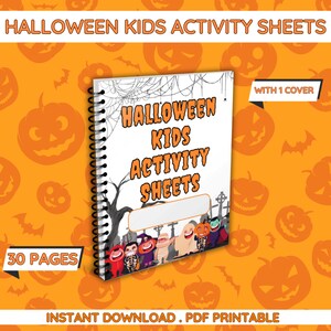 Halloween Kids Coloring Pages - Spooky, Fun, Instant Download - Etsy