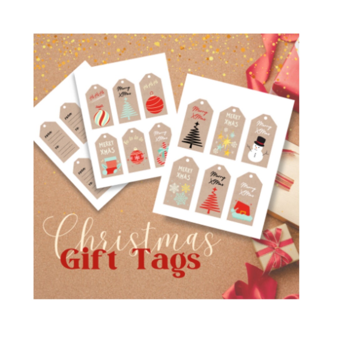 Festive Printable Gift Tags: Add Holiday Charm to Your - Etsy