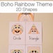 Boho Rainbow Theme Classroom | 2D Shapes | Math Shape Posters ...