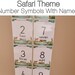 Safari Theme Classroom | Number Flashcards | Number Posters | Editable ...