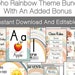 BOHO RAINBOW Classroom Weather Chart & Seasons Poster | Pastel Rainbow ...