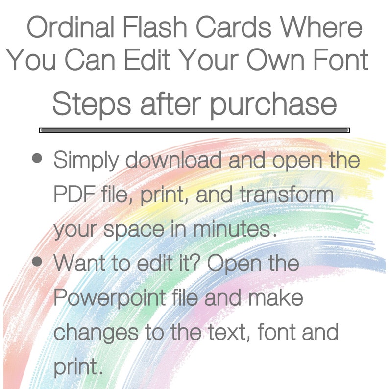 Boho Rainbow Theme Classroom| Ordinal Numbers Poster | Editable ...