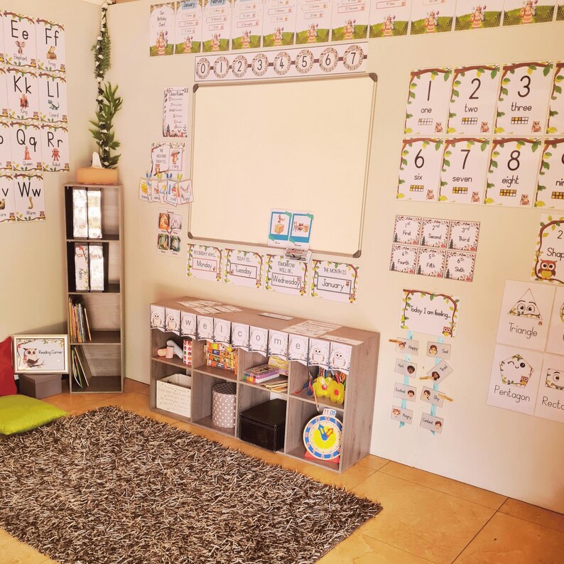 Owl Theme Classroom | Ordinal Numbers Poster | Editable Flashcards ...